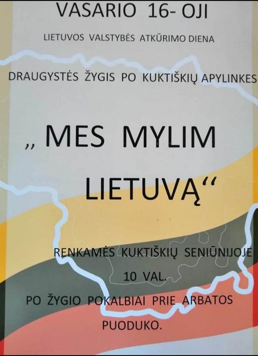 Lietuvos valstybės atkūrimo dienos minėjimas Kuktiškėse