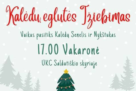 Kalėdų eglutės įžiebimo šventė Saldutiškyje